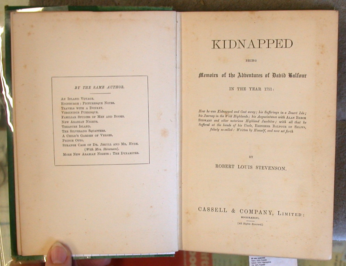 Stevenson, Robert Louis: Kidnapped – The Iliad Bookshop